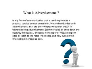 Creating Advertisements and Commercials | PPTX