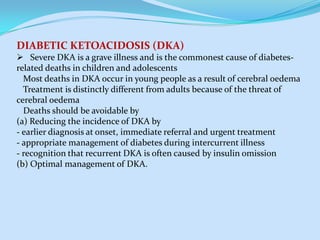 Diabetic ketoacidosis in children | PPTX