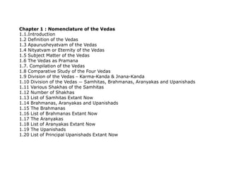 Nomenclature of The Vedas | PPTX