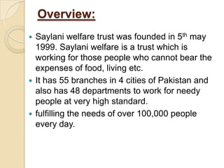 SAYLANI WELFARE TRUST | PPTX