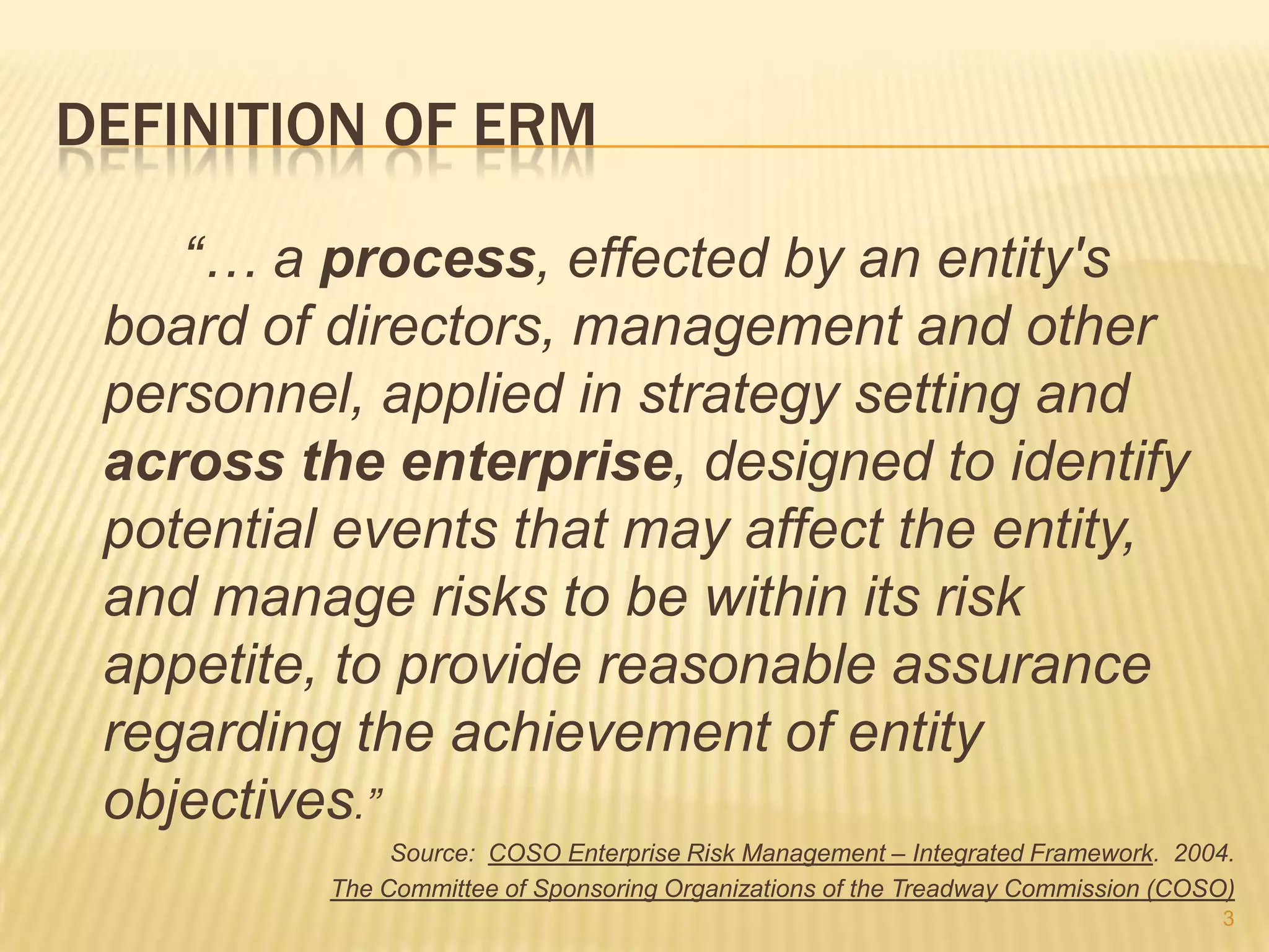 Enterprise Risk Management | PPTX