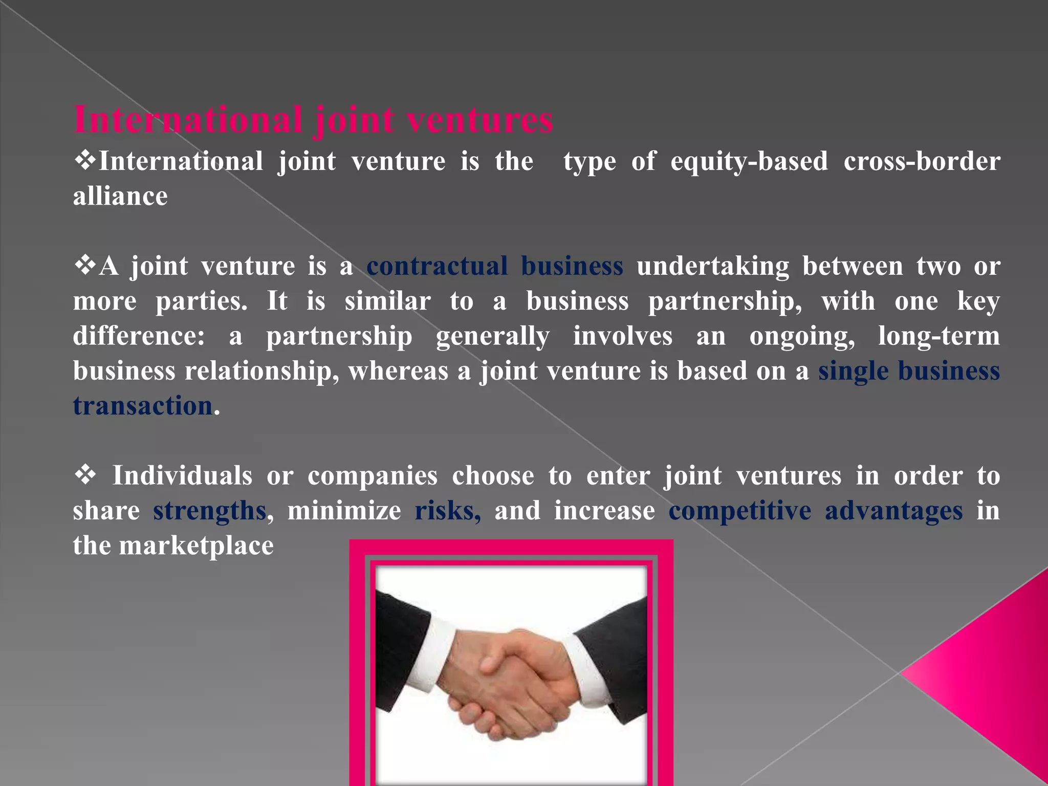 International joint ventures | PPT