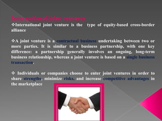 International joint ventures | PPT