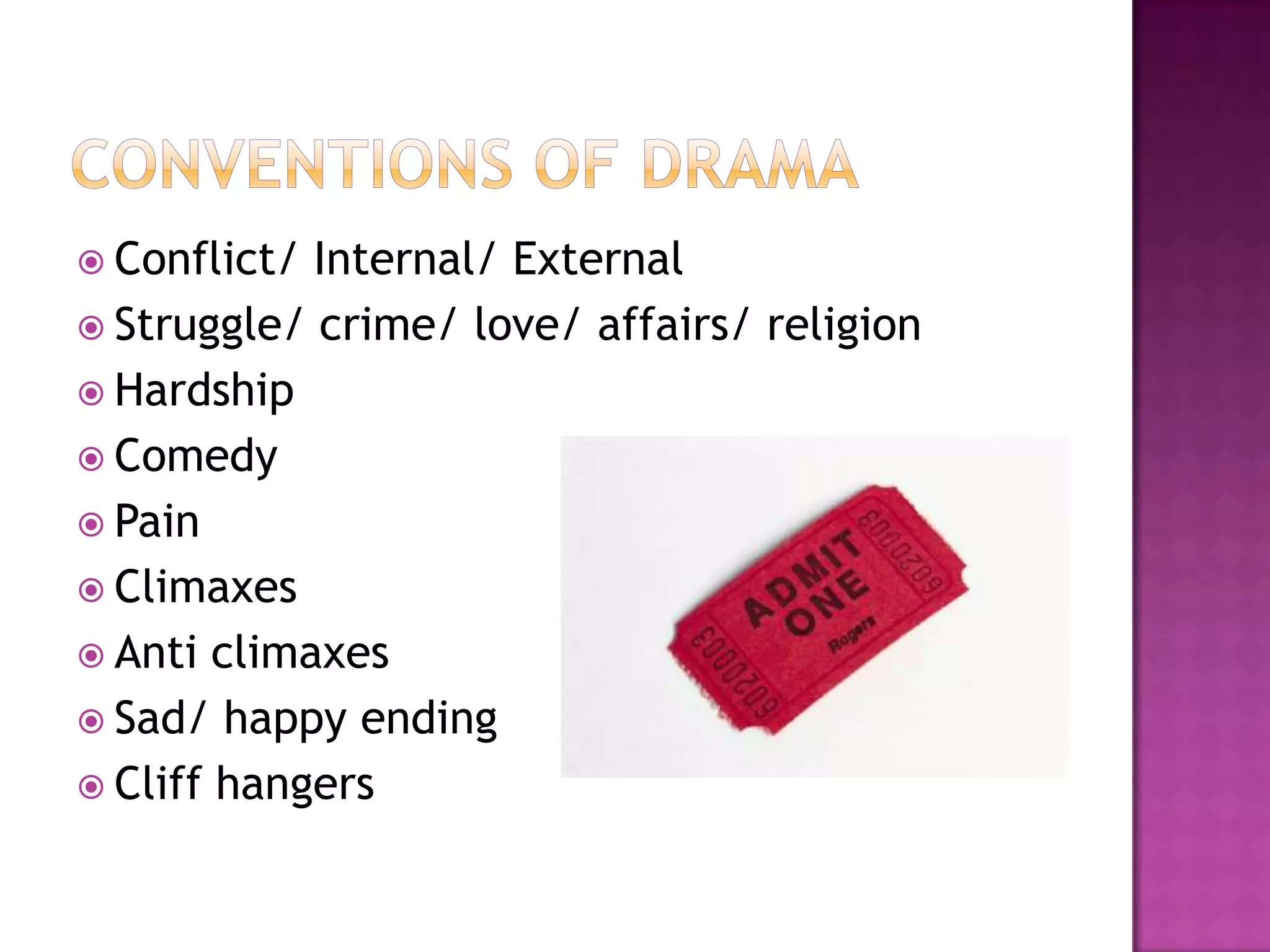 The Conventions of Drama. | PPTX | Drama | Genres