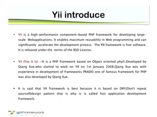 Introduce Yii | PPT