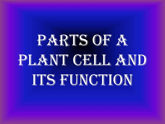 plant cells | PPTX | Gardening | Home & Garden