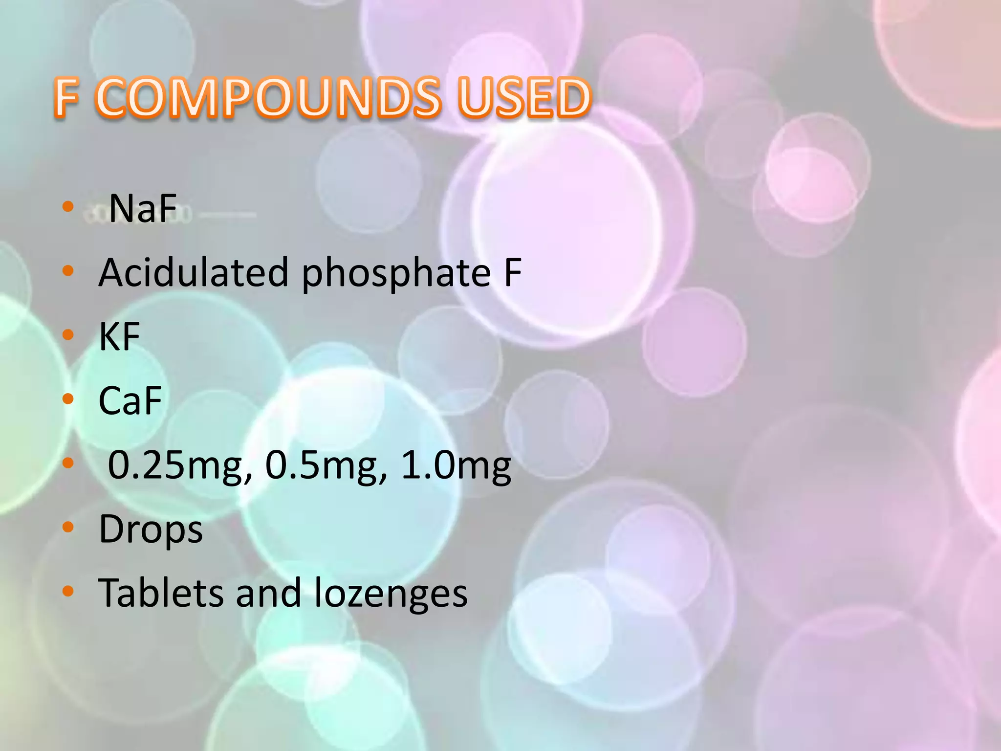 SYSTEMIC FLUORIDES | PPTX