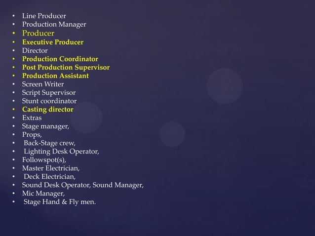 Job roles within the film industry | PPT
