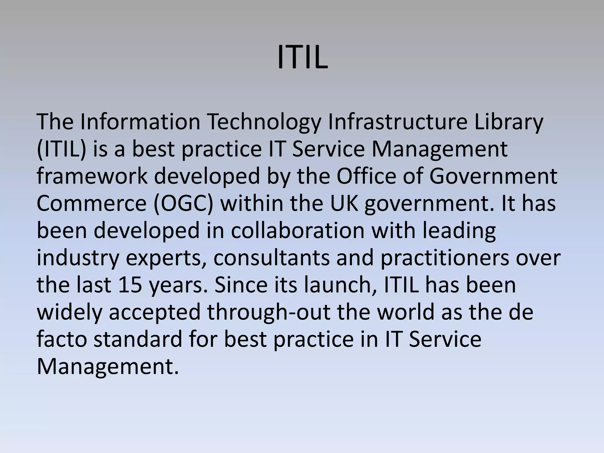 ITIL Training | PPTX