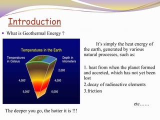 Presentation on Geothermal Energy | PPTX