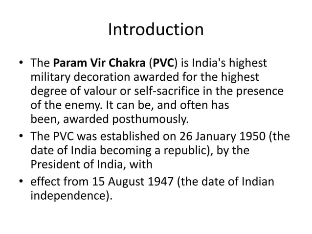 Param Vir Chakra | PPTX | Sikhism | Religion & Spirituality