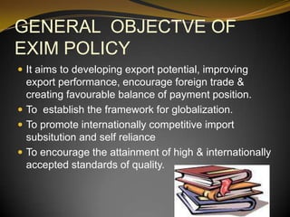 EXIM POLICY | PPTX
