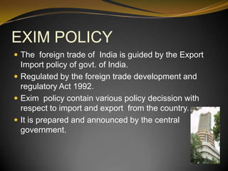 EXIM POLICY | PPT