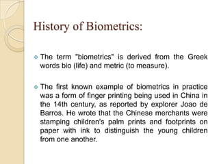 Biometrics | PPTX