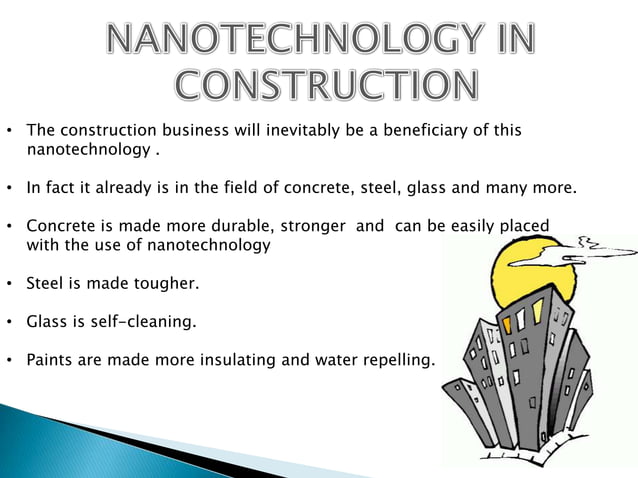 Nanotechnology in civil engineering | PPTX