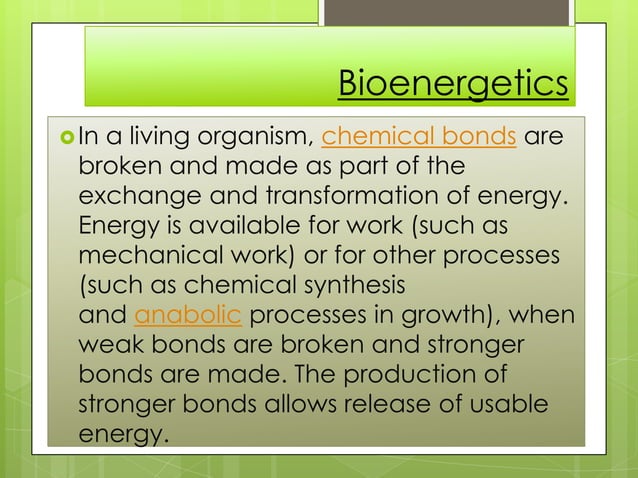 Bioenergetics (biochemistry) | PPTX | Biological Sciences | Science