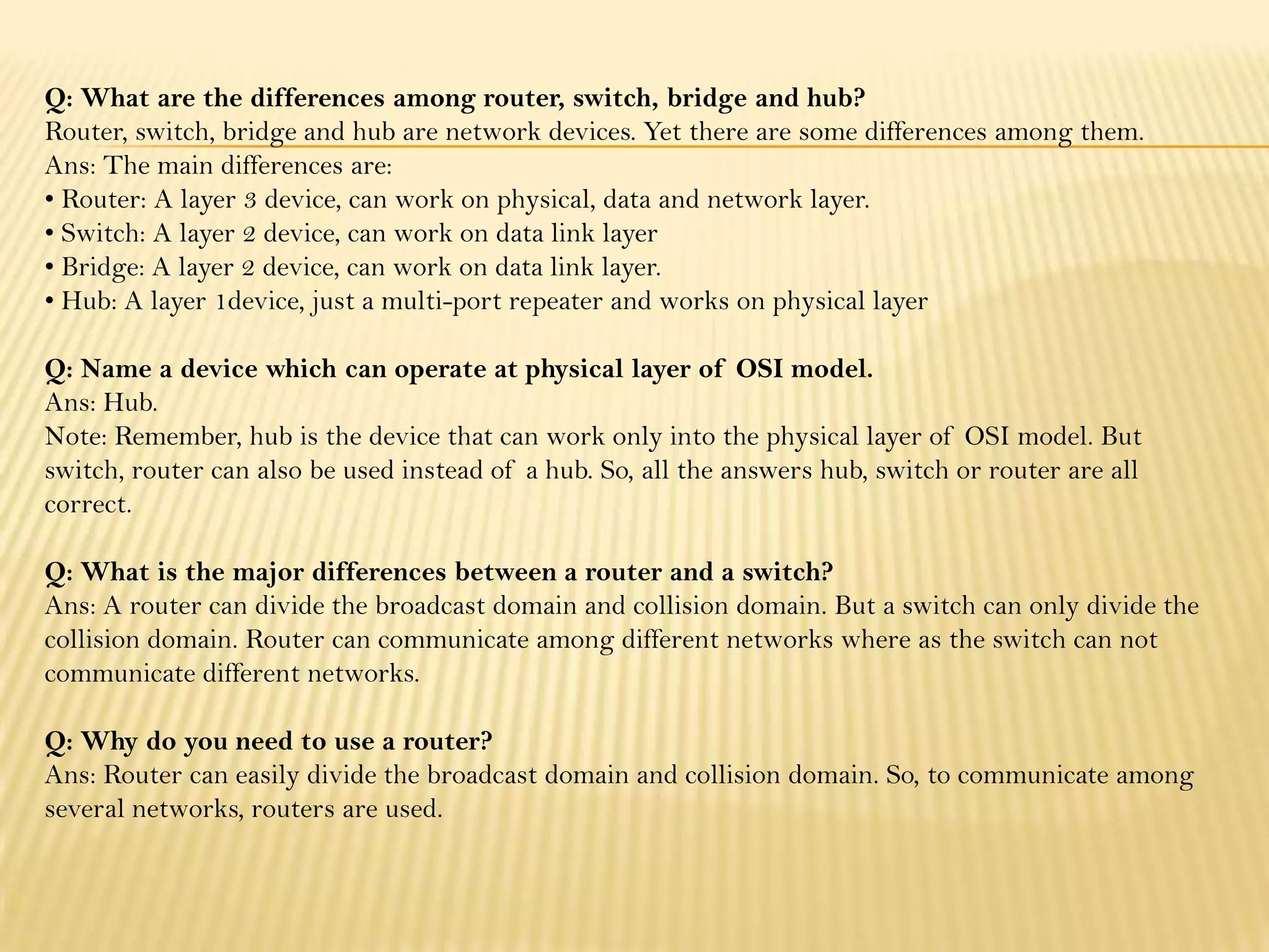 Network Engineer Interview Questions with Answers | PPT