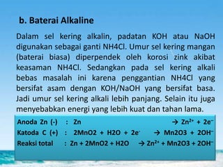 Perbedaan Sel Kering dan Basah serta menjelaskan Hukum Faraday | PPTX