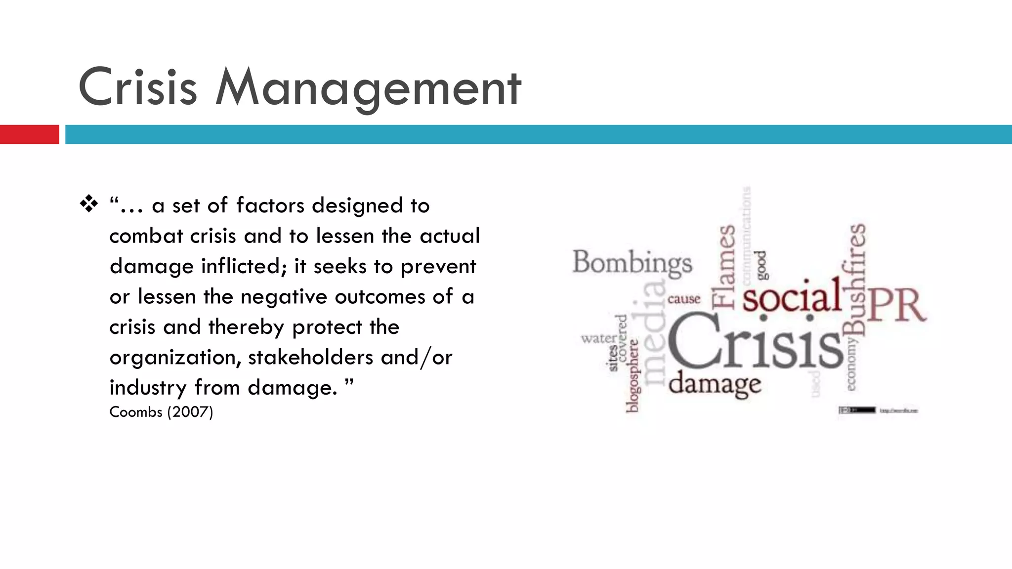 Crisis Management and Corporate Reputation | PPTX
