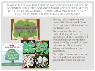 Family Tree Assignment 1 | PPT