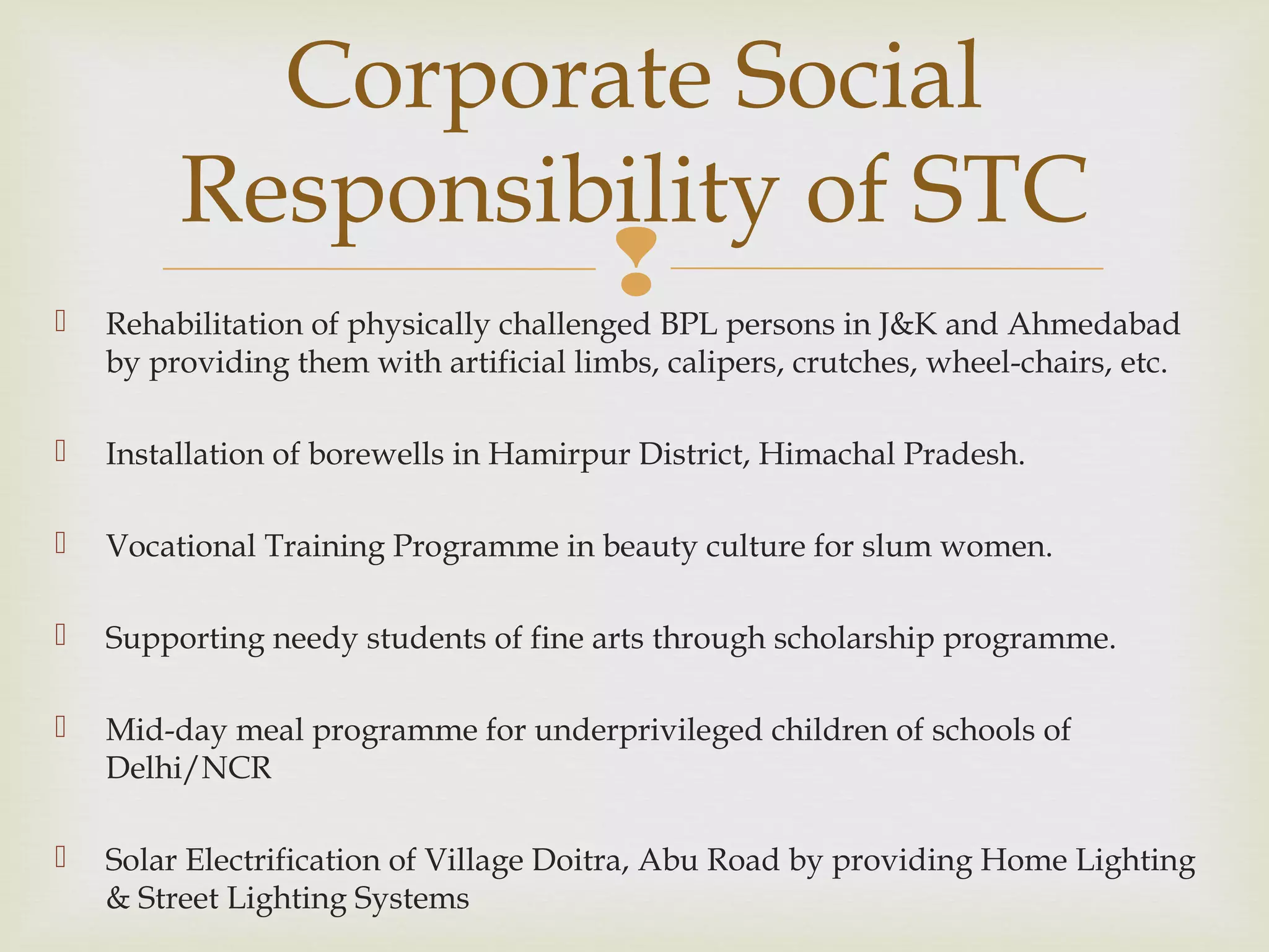 The State Trading Corporation of India Ltd | PPT | Business ...