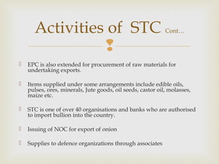 The State Trading Corporation of India Ltd | PPT | Business ...