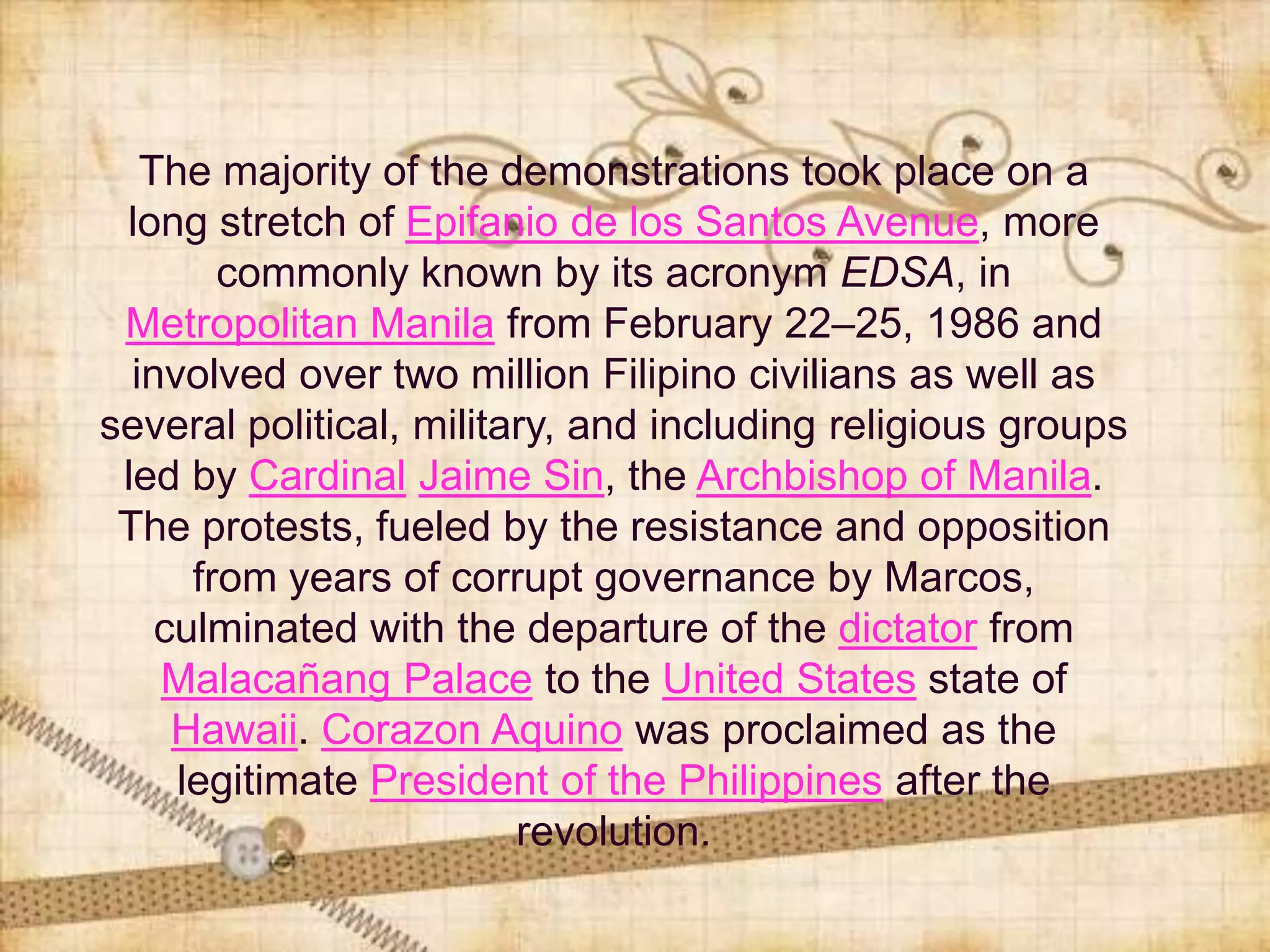 EDSA I Revolution | PPTX