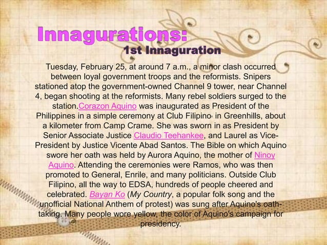 EDSA I Revolution | PPTX | Politics