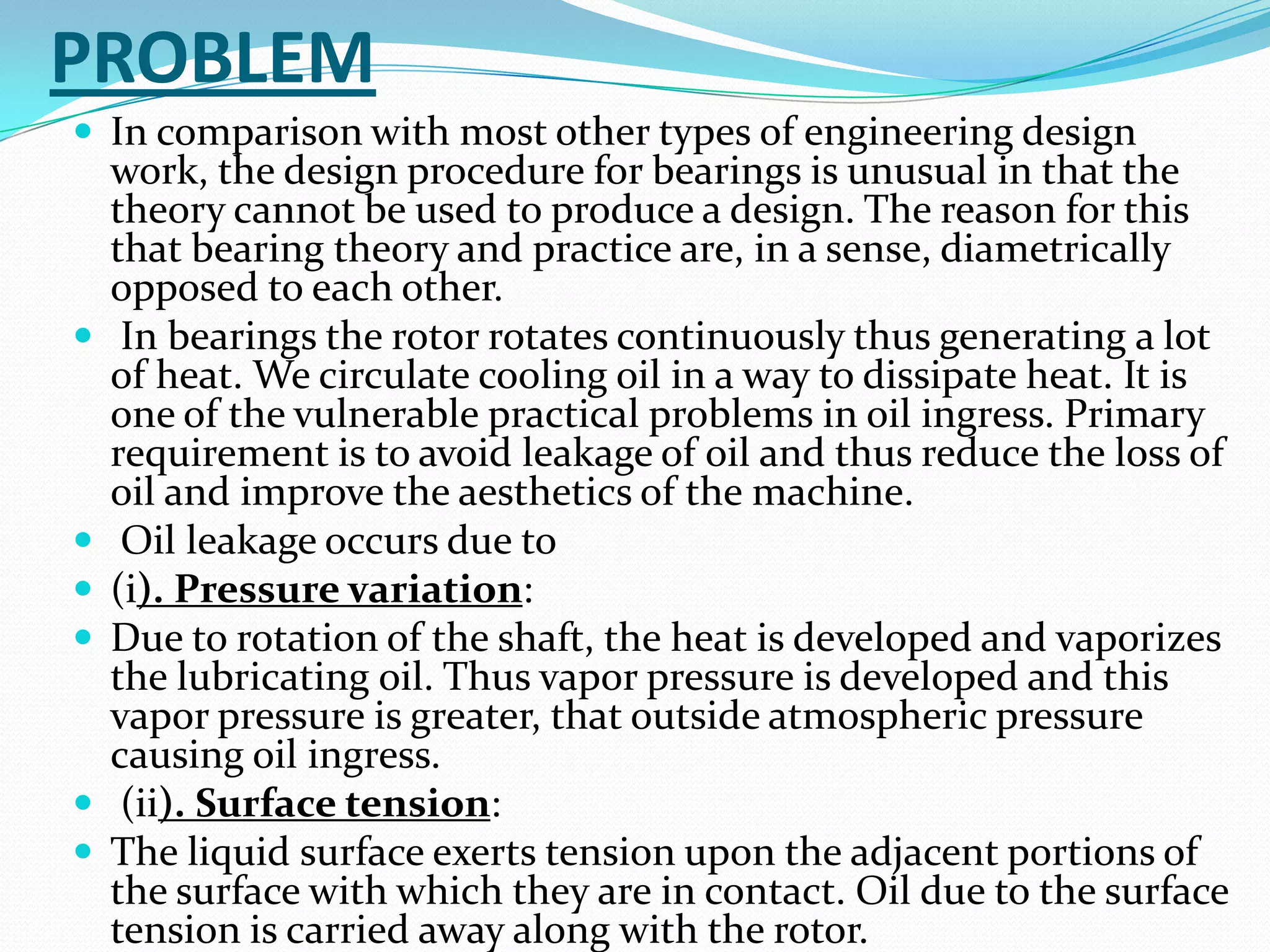 Bearing design for Turbo Generator- Internship at BHEL | PPTX
