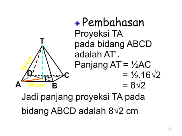 proyeksi pada bangun ruang | PPT