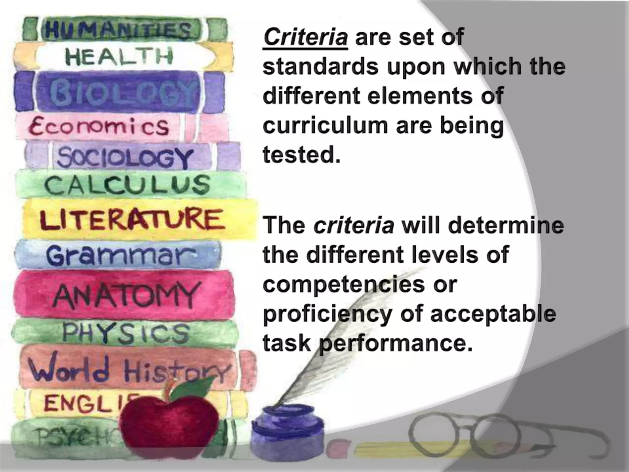 Criteria for Curriculum Assessment Defined | PPTX
