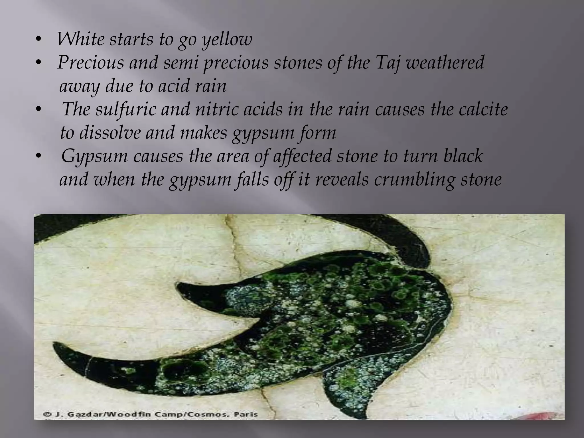 ACID rain & effects on taj mahal | PPTX