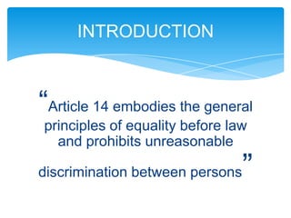 Article 14 Constituition Pptx