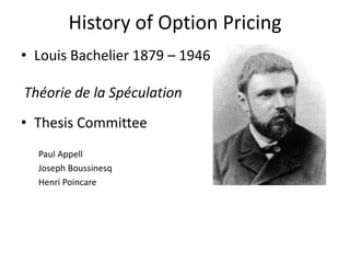 History of Option Pricing | PPTX