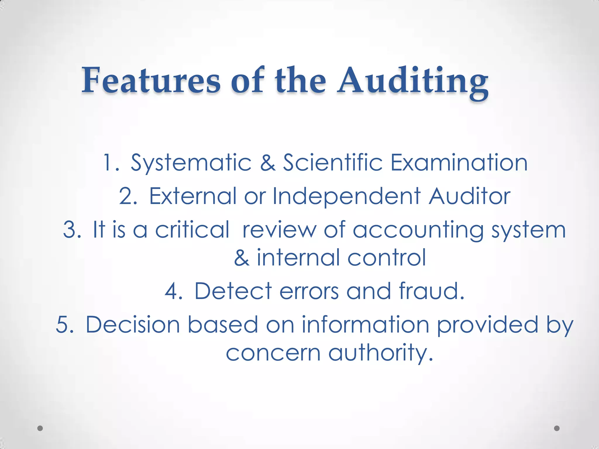 Introduction to Auditing | PPTX