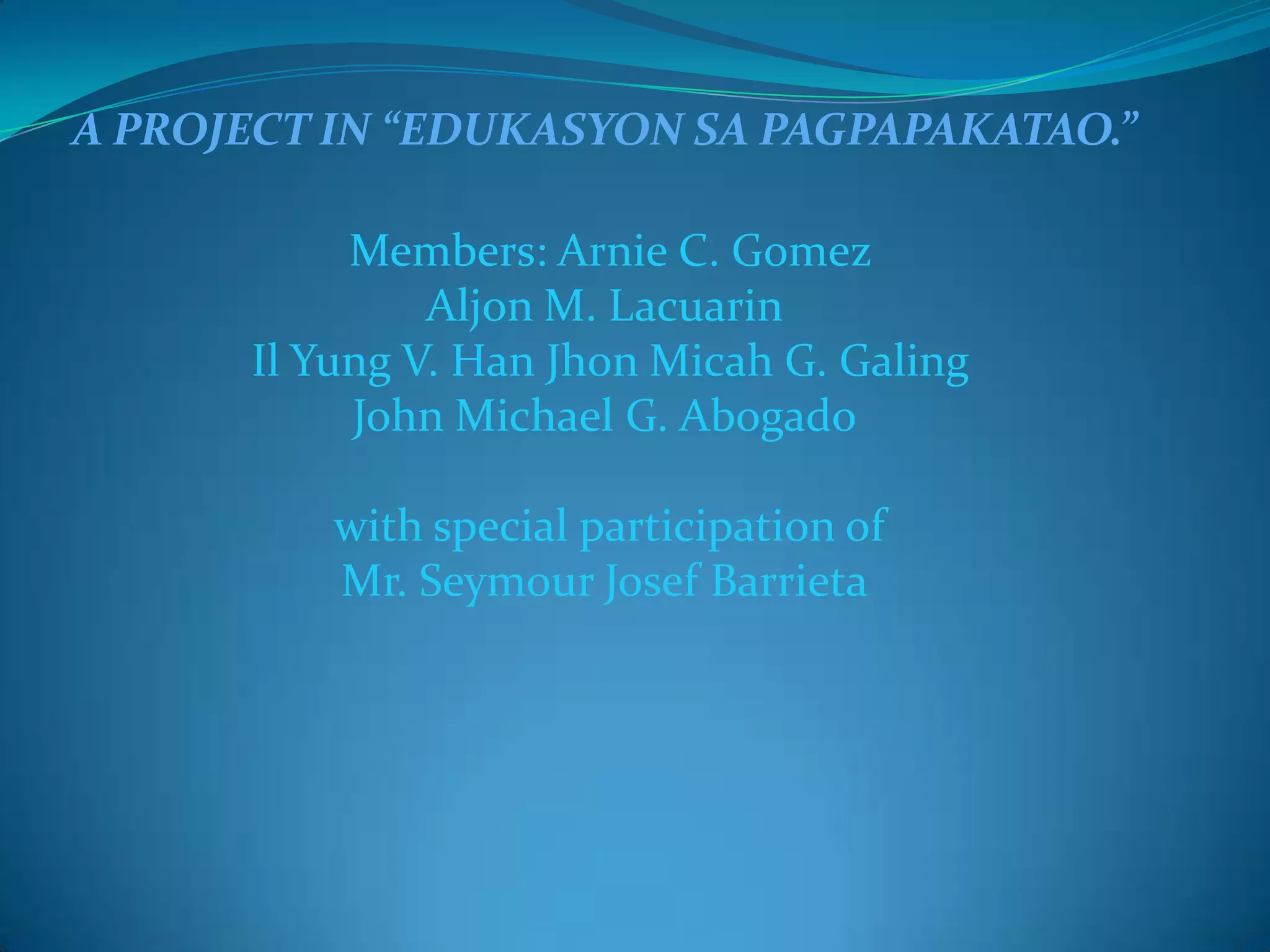 Project in Values IV | PPTX