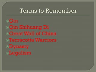 Legalism Qin Dynasty