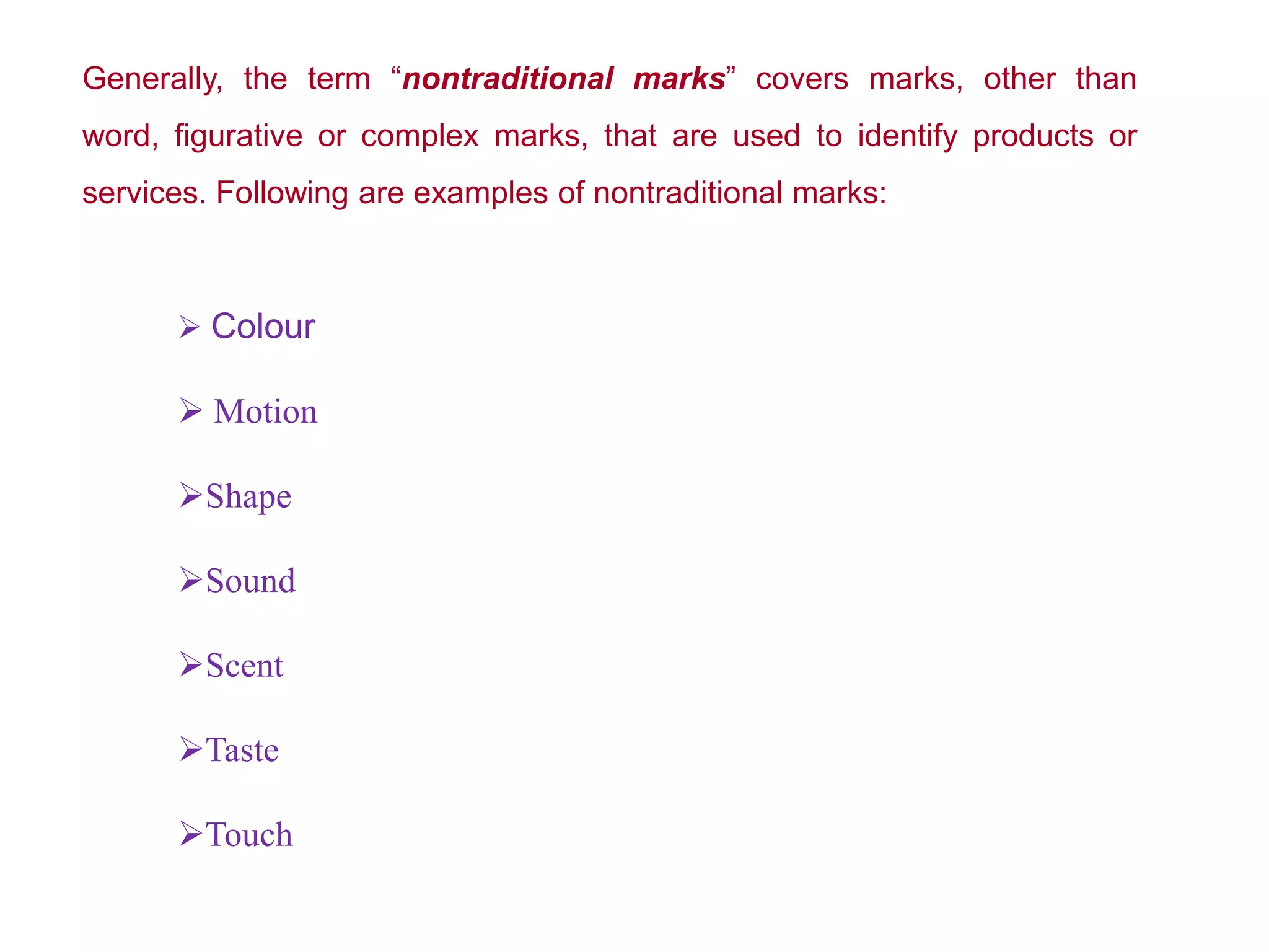 non conventional trademarks | PPTX