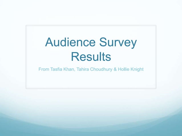 group media audience survey | PPTX | Music | Entertainment