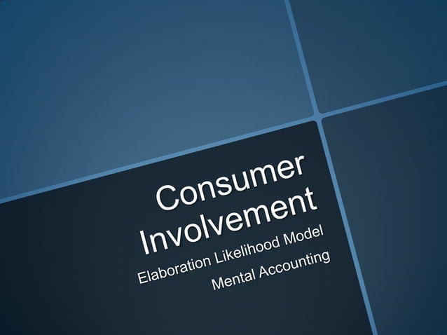 Consumer Involvement | PPT