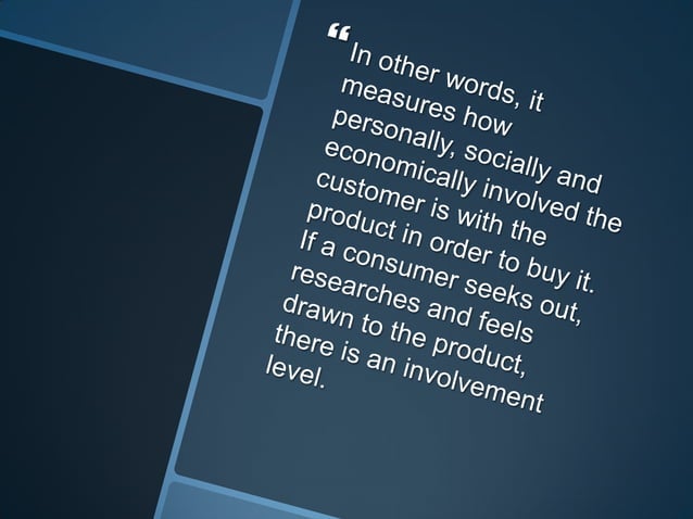 Consumer Involvement | PPT