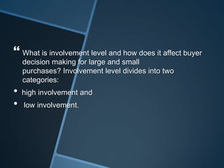Consumer Involvement | PPT