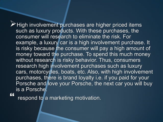 Consumer Involvement | PPT