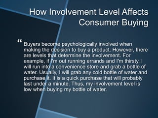 Consumer Involvement | PPT