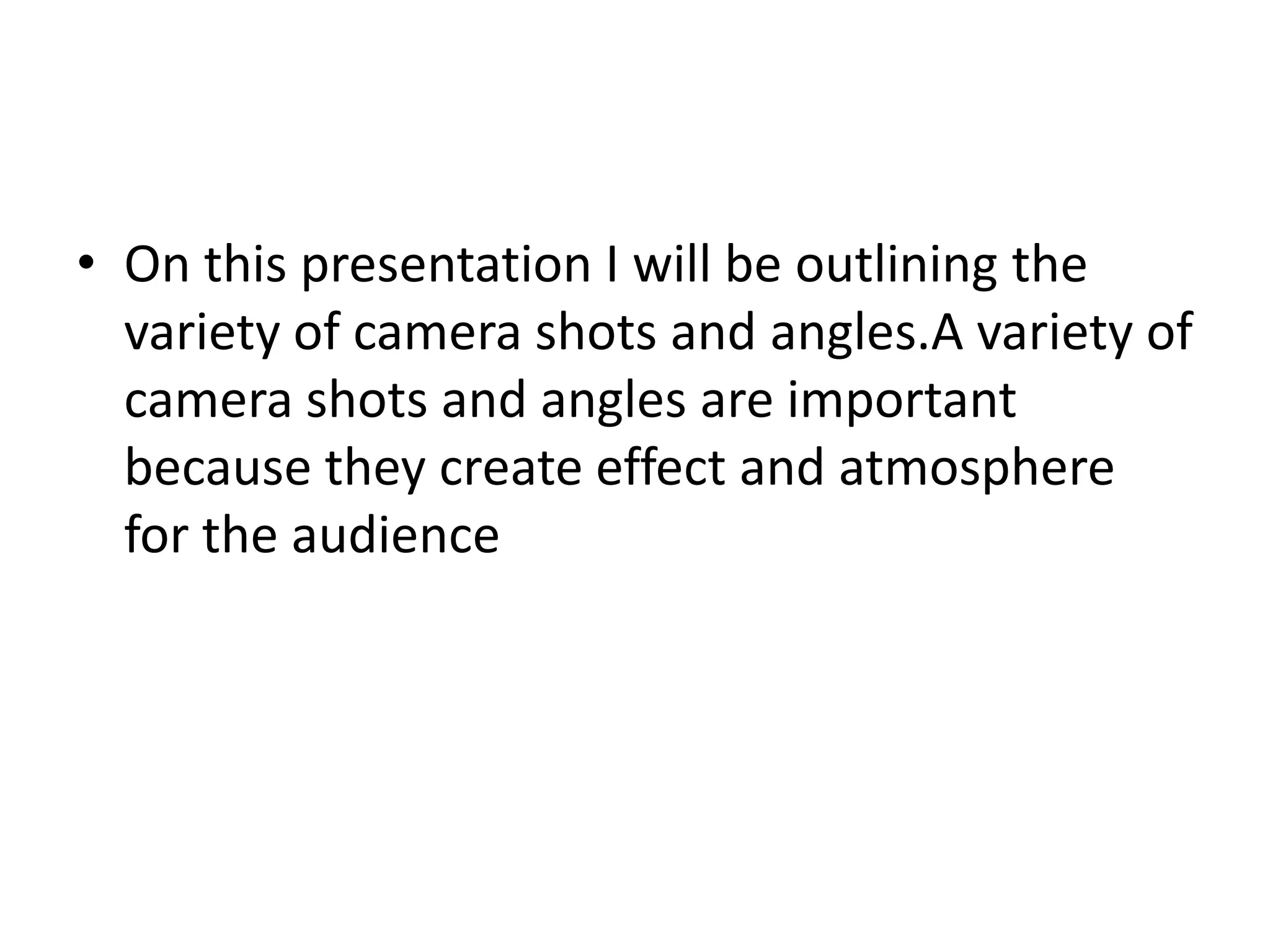 Camera shots and angles | PPT
