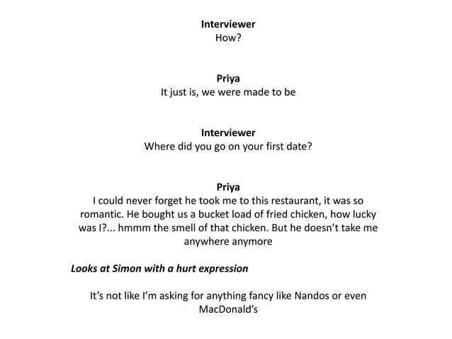 script 1 (Simon & Priya) | PPT