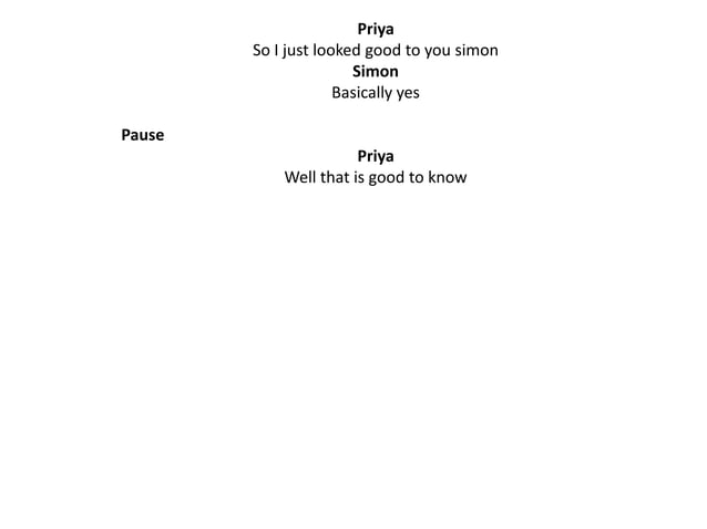 script 1 (Simon & Priya) | PPT