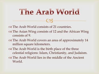 The Arab World | PPTX