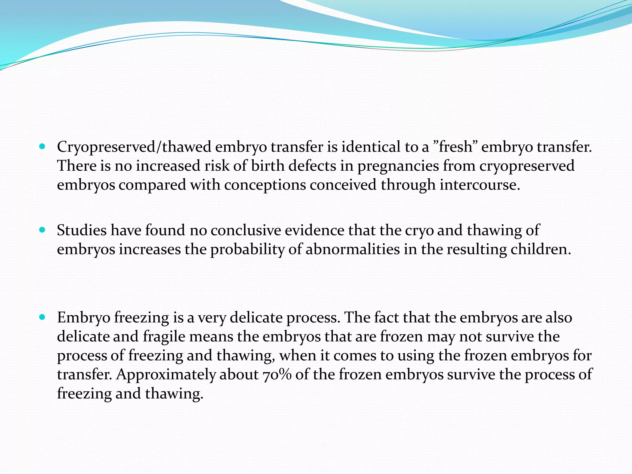 The bank of embryo and the process of embryo Cryopreservation. | PPTX