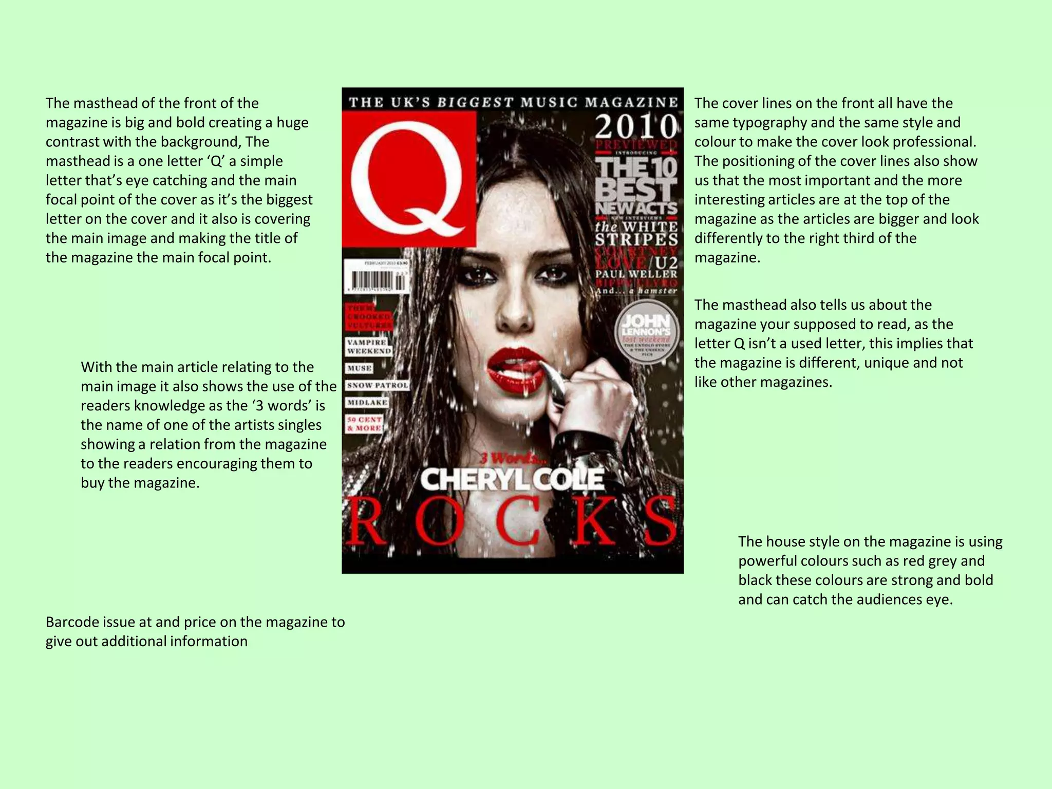 front cover Analysis | PPT